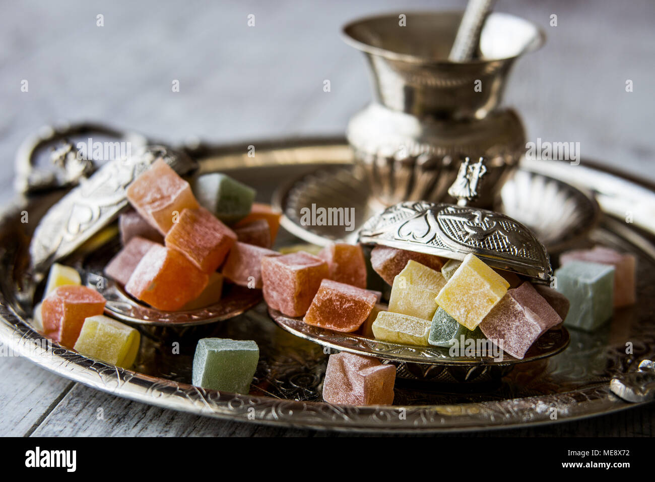 Turkish Delight is a family of confections based on a gel of starch and ...
