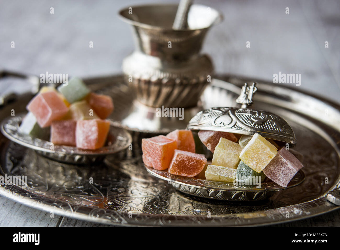 Turkish Delight is a family of confections based on a gel of starch and ...