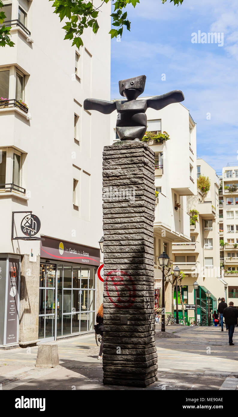 Sculpture near the Centre Georges Pompidou. Paris. France Stock Photo ...