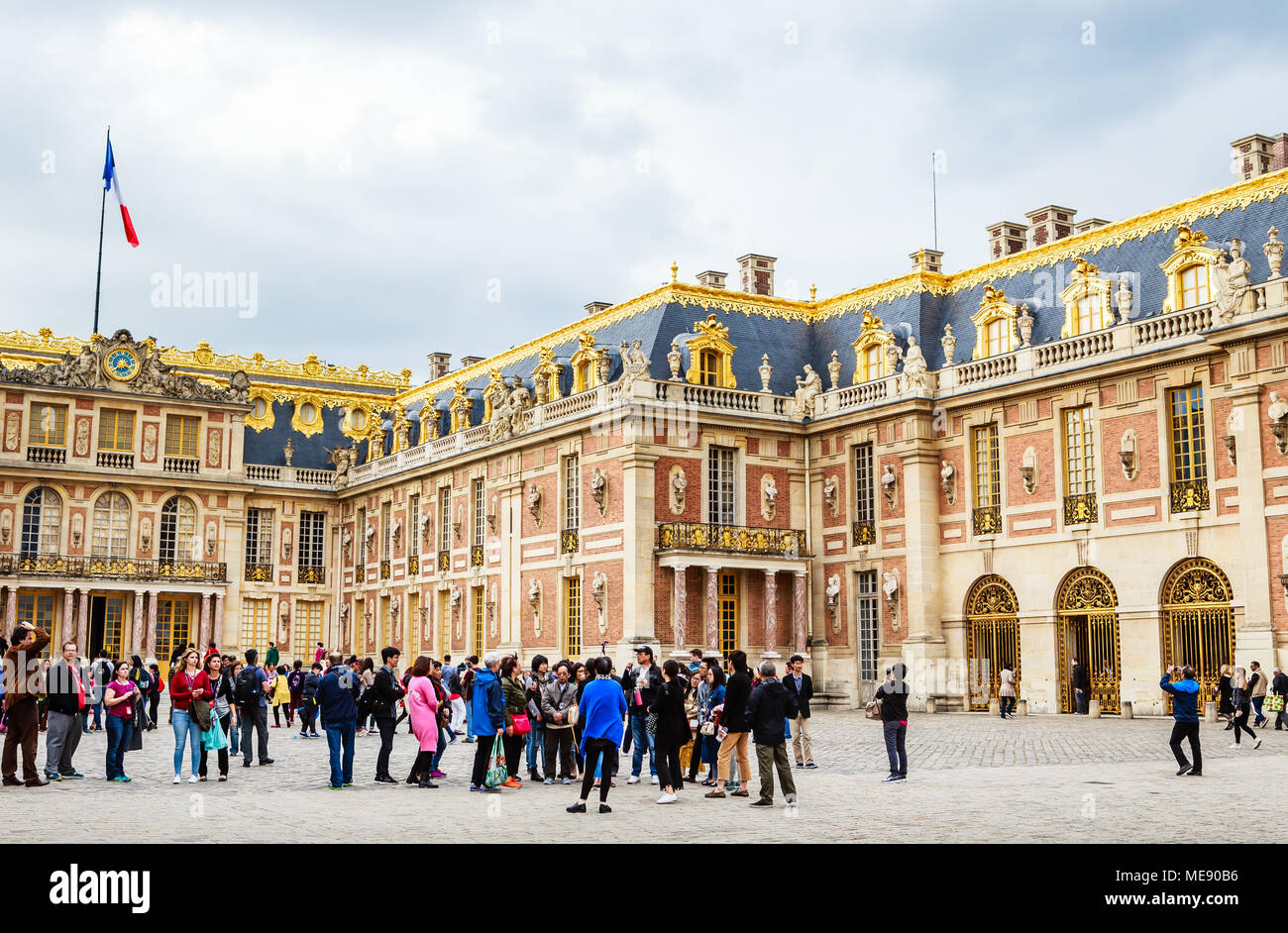 Marble courtyard at Palace of Versailles, France Stock Photo - Alamy