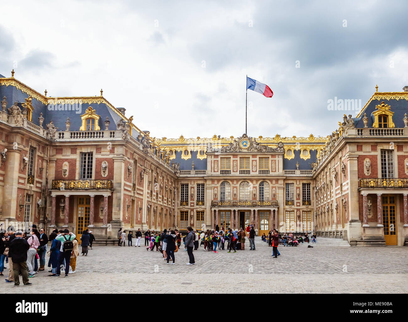 Marble courtyard at Palace of Versailles, France Stock Photo - Alamy
