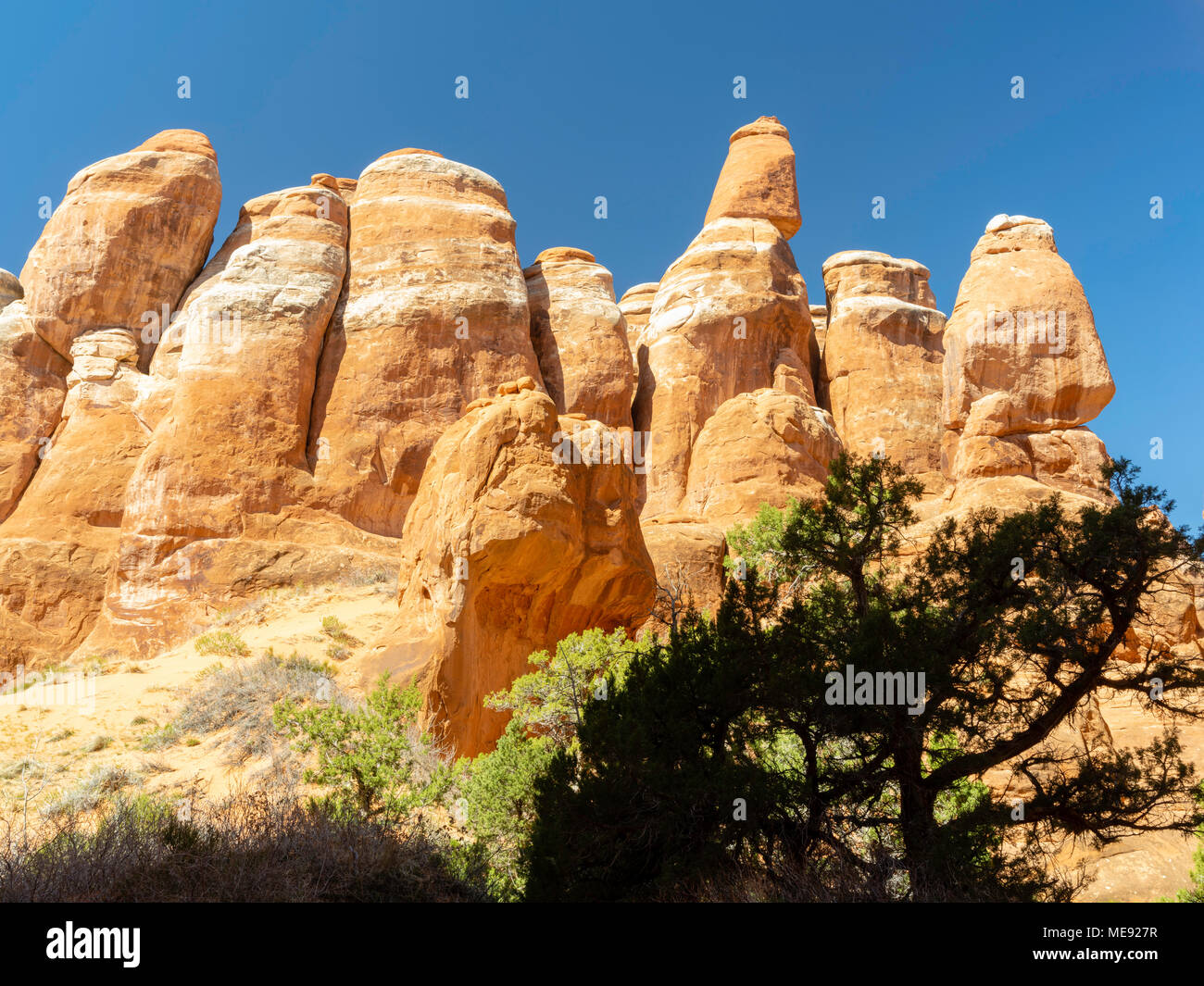 View of the Fiery Furnace, Arches National Park, Moab, Utah, USA Stock ...