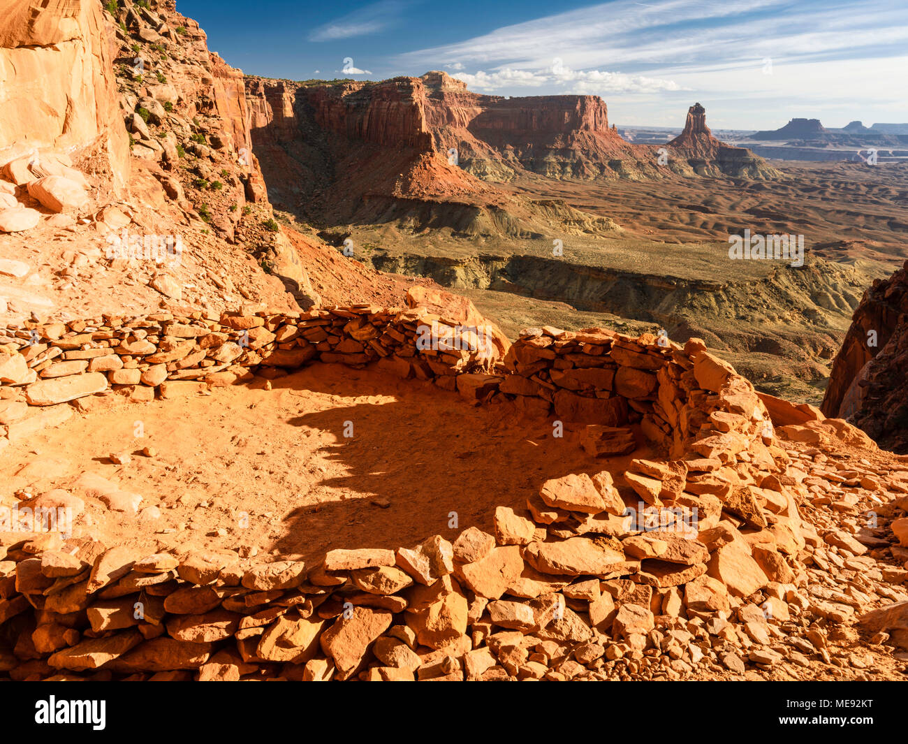 View of False Kiva, an old Anasazi construction that is purportedly was ...