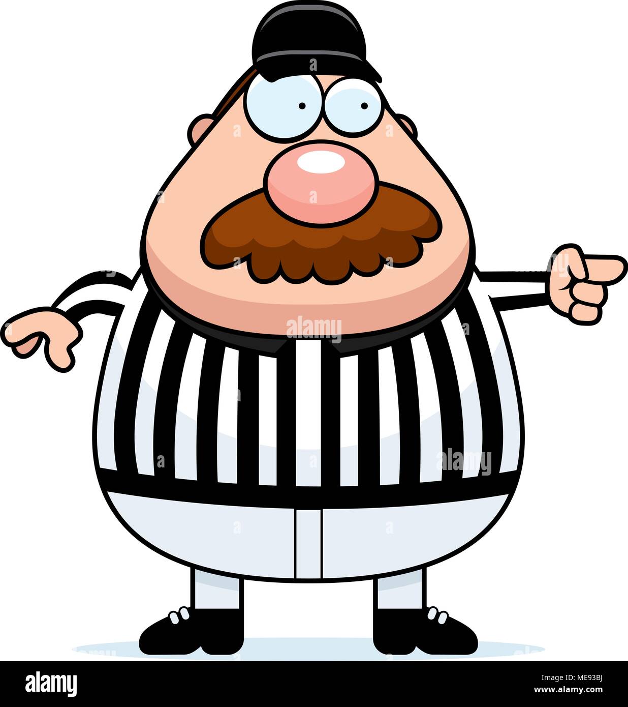A cartoon illustration of a referee pointing Stock Vector Image & Art ...