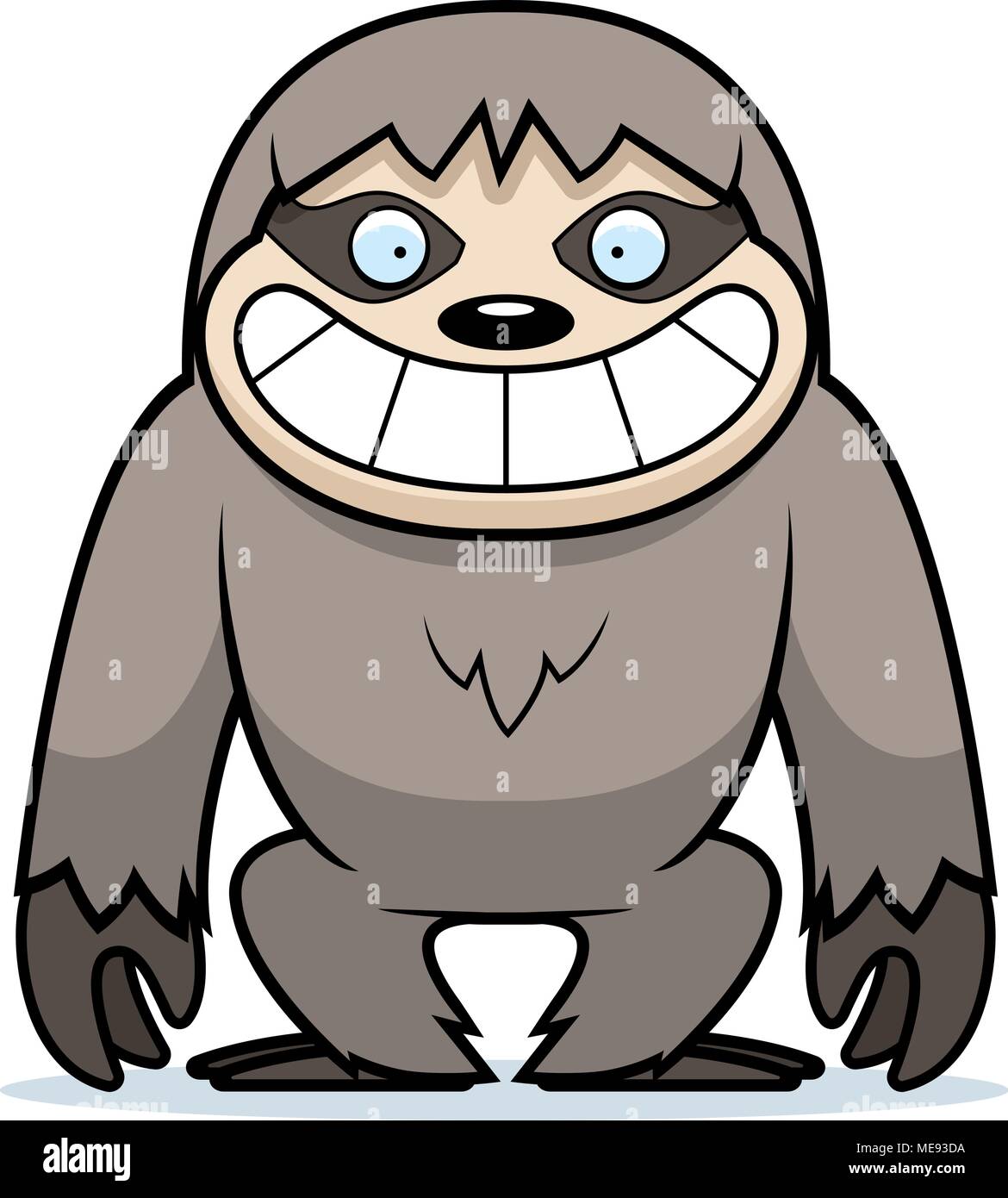 A cartoon illustration of a sloth grinning Stock Vector Image & Art - Alamy