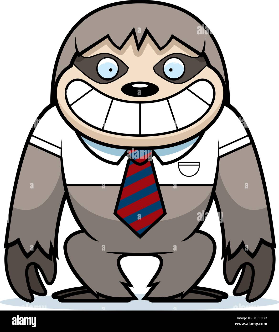 A cartoon illustration of a sloth in a tie Stock Vector Image & Art - Alamy