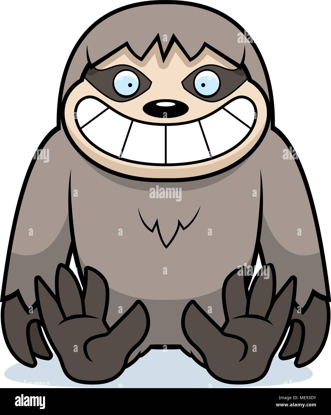A cartoon illustration of a sloth sitting Stock Vector Image & Art - Alamy