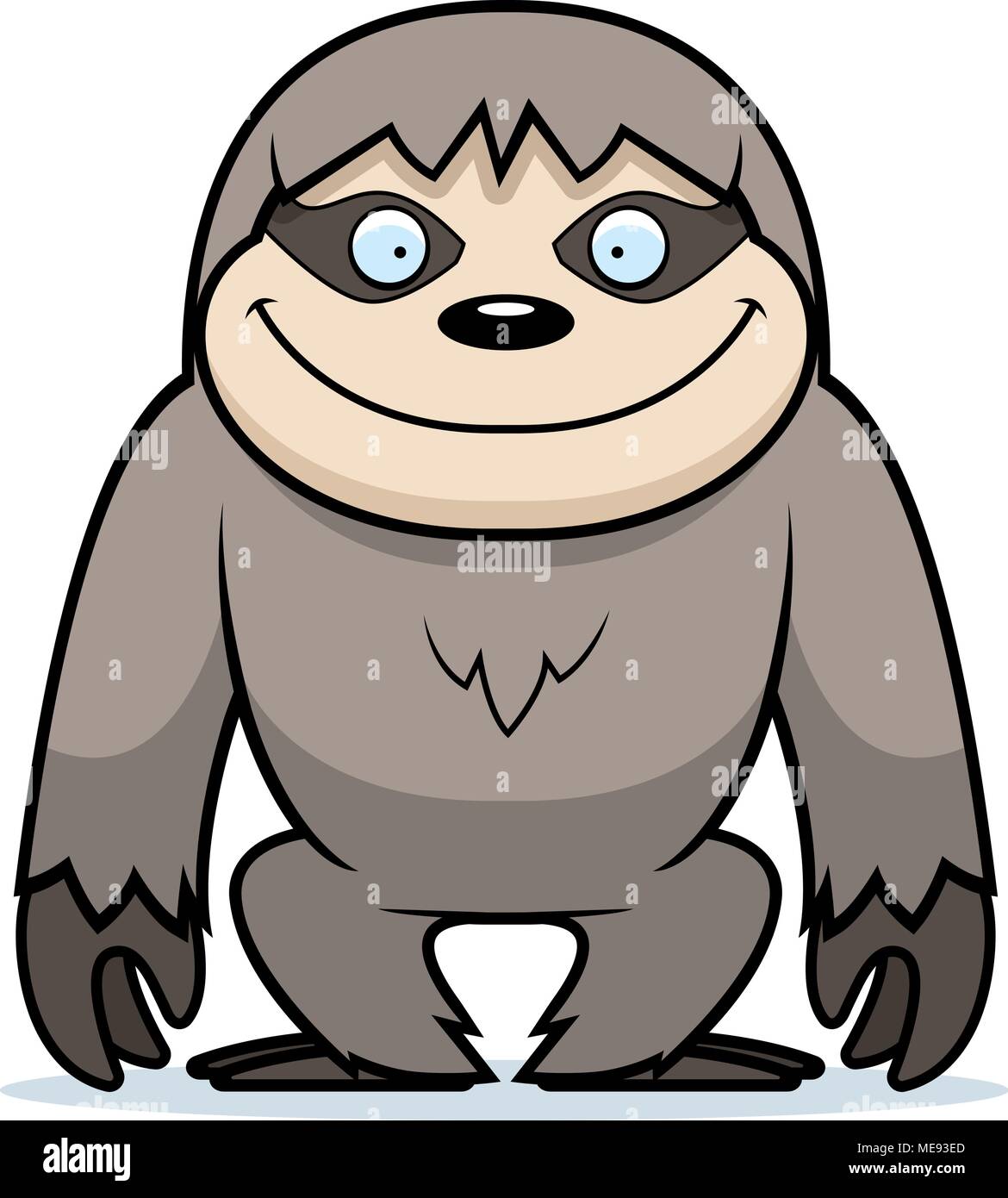 A cartoon illustration of a sloth smiling Stock Vector Image & Art - Alamy