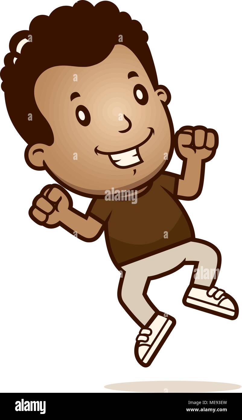 A cartoon illustration of a boy jumping Stock Vector Image & Art - Alamy