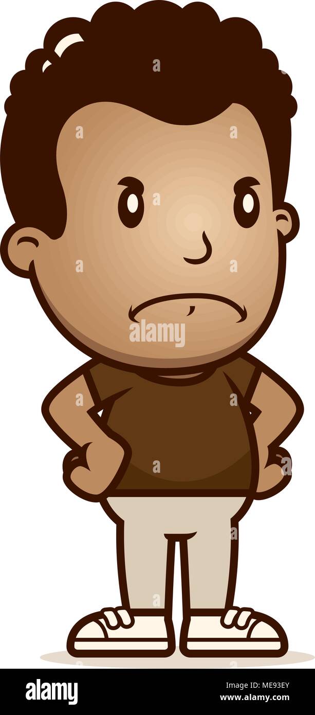 A cartoon illustration of a boy looking angry Stock Vector Image & Art ...
