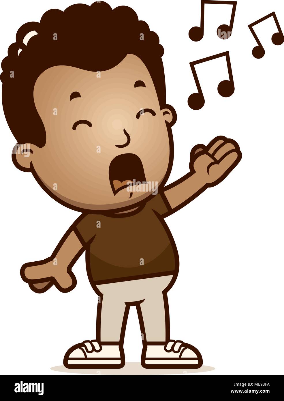 A cartoon illustration of a boy singing Stock Vector Image & Art - Alamy