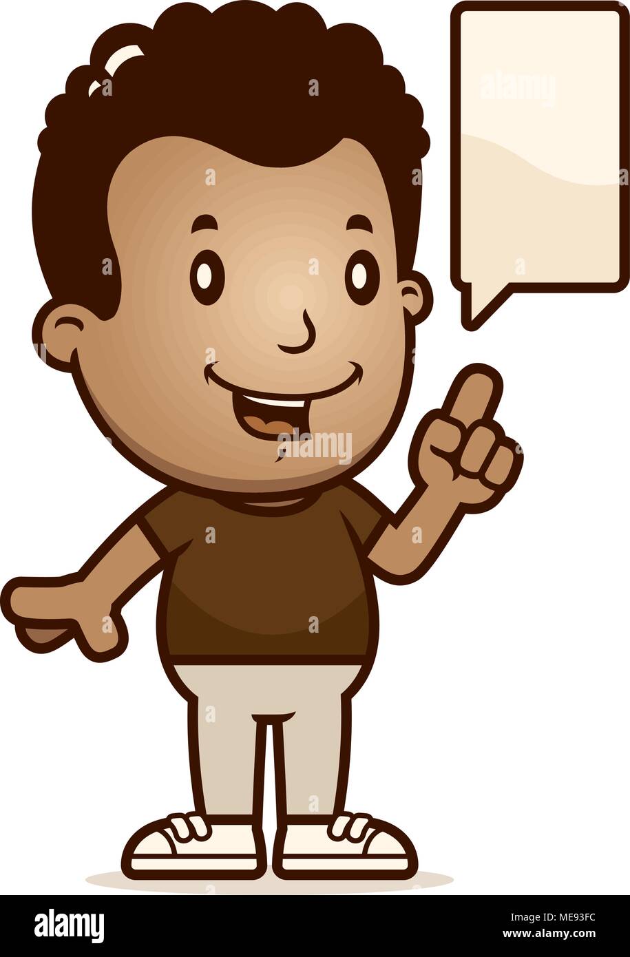 A cartoon illustration of a boy talking Stock Vector Image & Art - Alamy