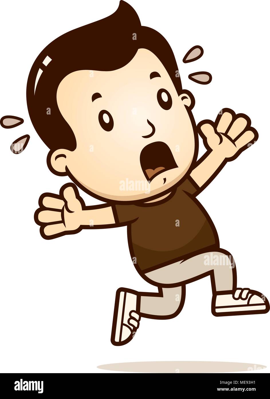 Kid running and scared hi-res stock photography and images - Alamy