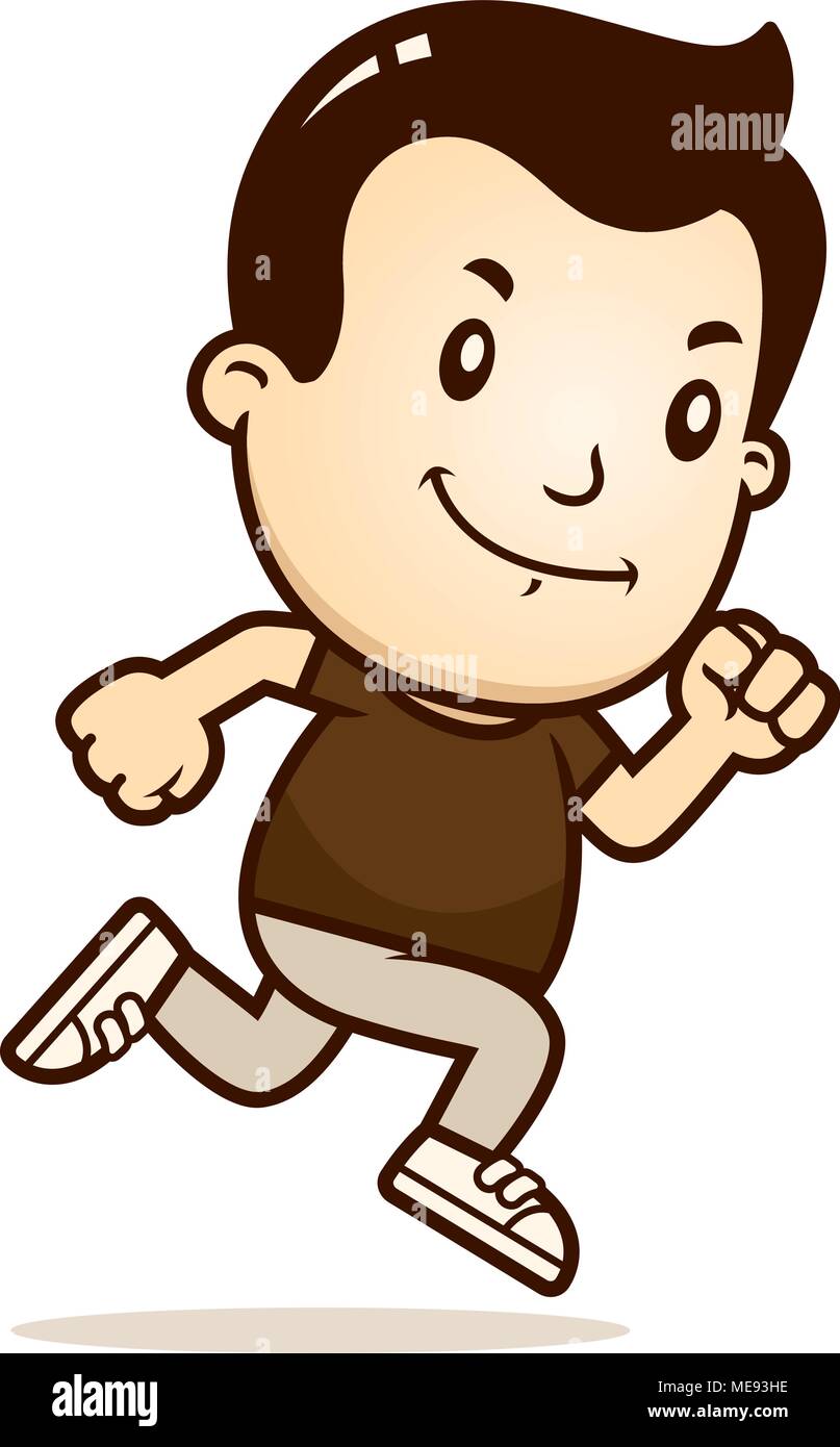 A cartoon illustration of a boy running Stock Vector Image & Art - Alamy