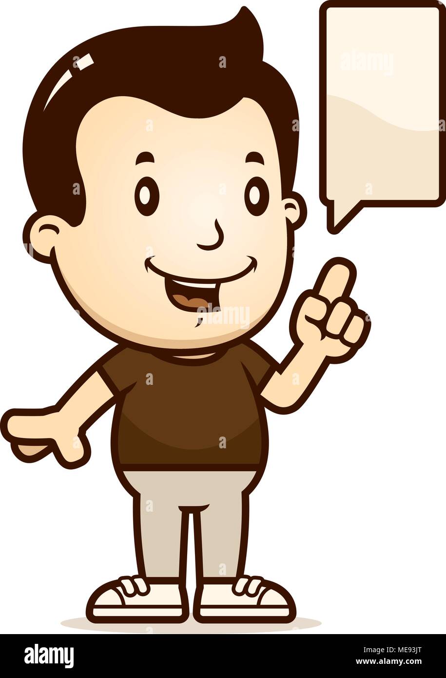 A cartoon illustration of a boy talking Stock Vector Image & Art - Alamy