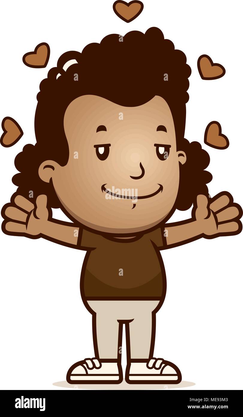 A cartoon illustration of a girl ready to give a hug Stock Vector Image ...