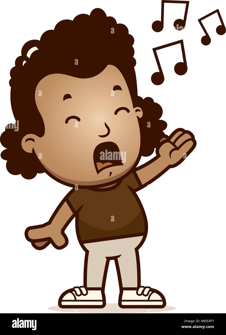A cartoon illustration of a girl singing Stock Vector Image & Art - Alamy