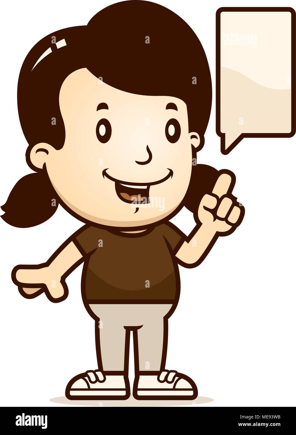 A cartoon illustration of a girl talking Stock Vector Image & Art - Alamy