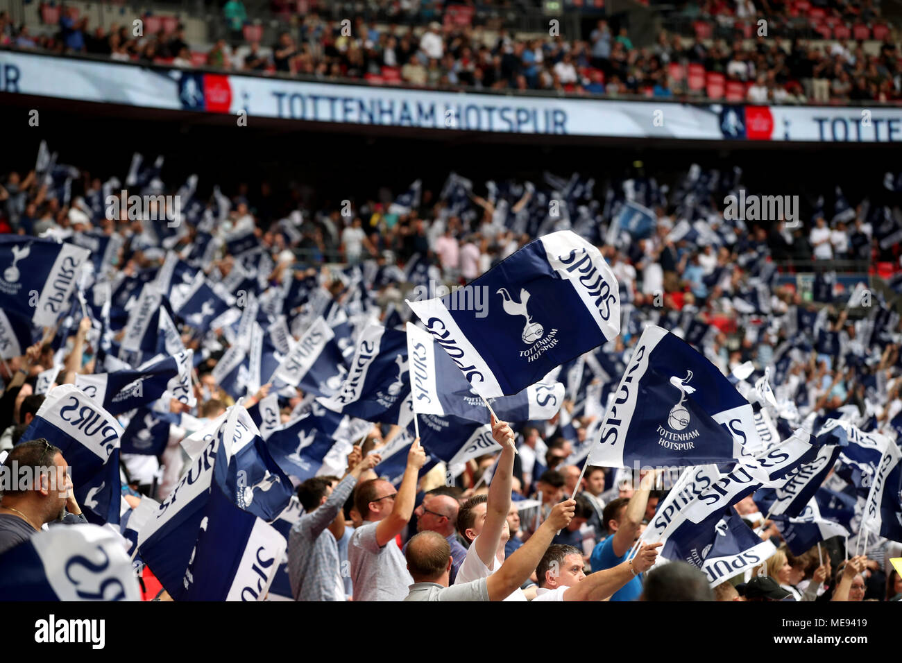 Tottenham hotspur fans in the stands during the fa cup hi-res stock ...