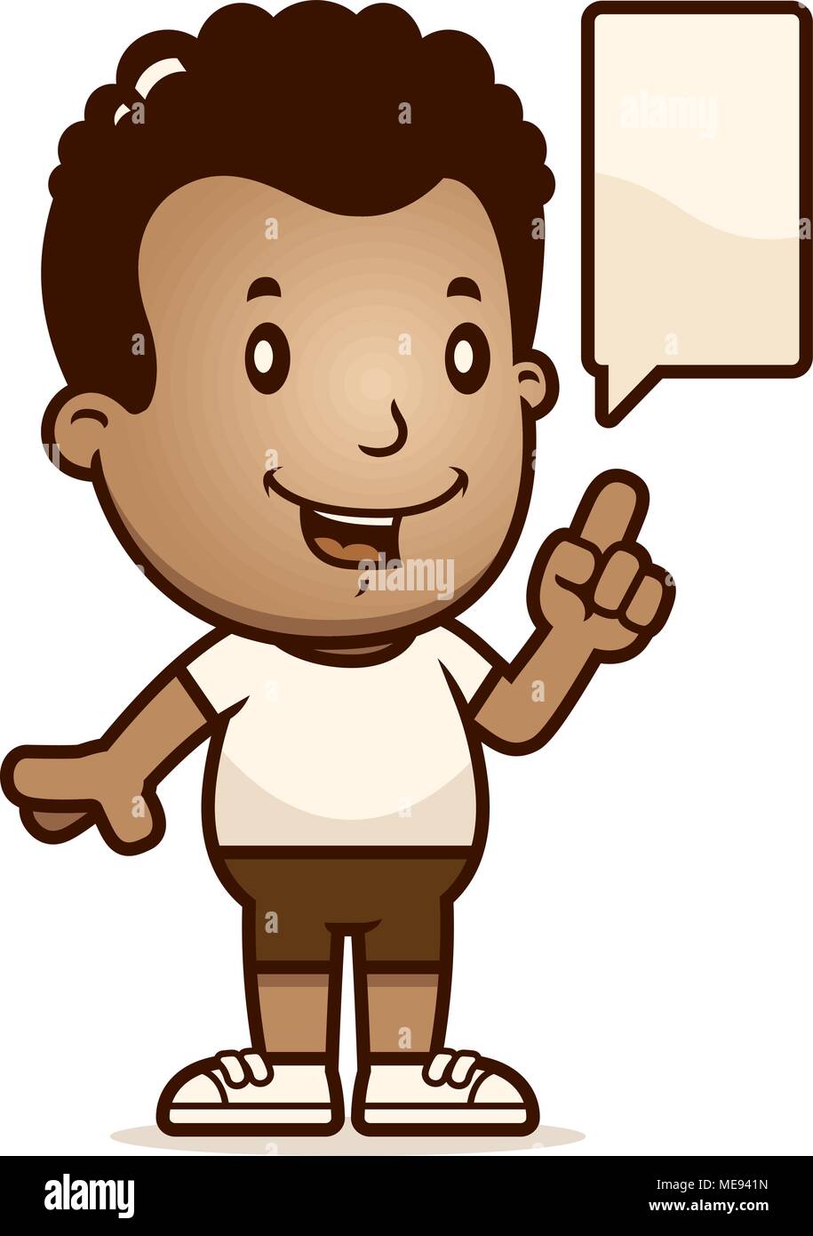 A cartoon illustration of a boy talking Stock Vector Image & Art - Alamy