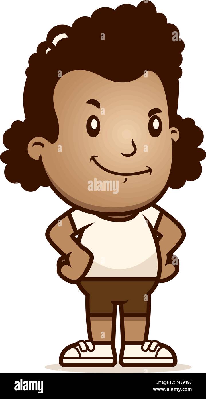 A cartoon illustration of a girl looking confident Stock Vector Image ...