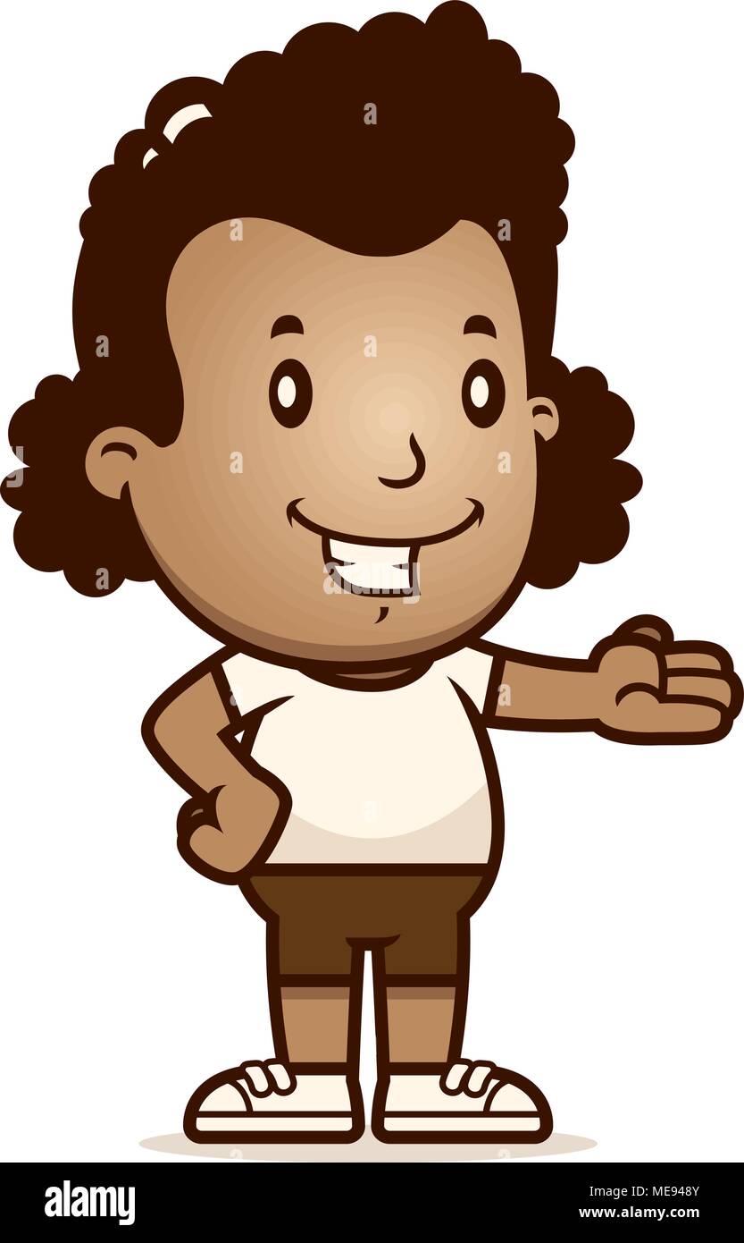 A cartoon illustration of a girl giving a presentation Stock Vector ...