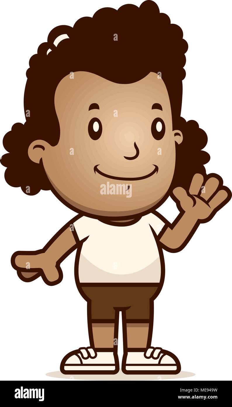 A cartoon illustration of a girl waving Stock Vector Image & Art - Alamy