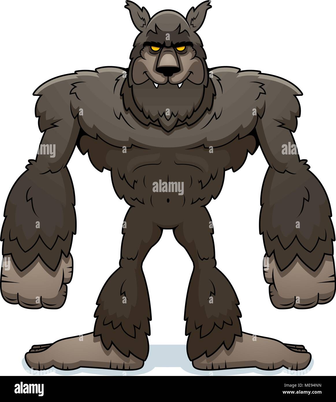 A cartoon illustration of a werewolf standing Stock Vector Image & Art ...