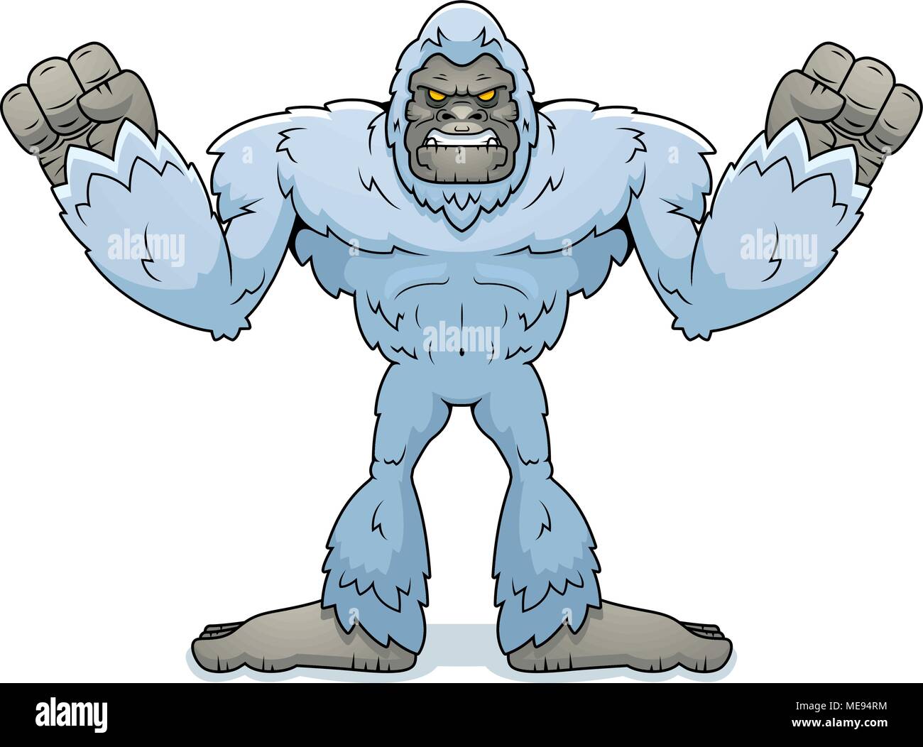 A cartoon illustration of a yeti looking angry Stock Vector Image & Art ...