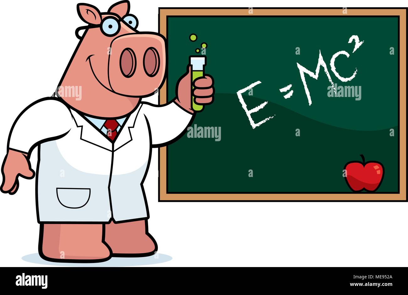 A cartoon illustration of a pig scientist Stock Vector Image & Art - Alamy