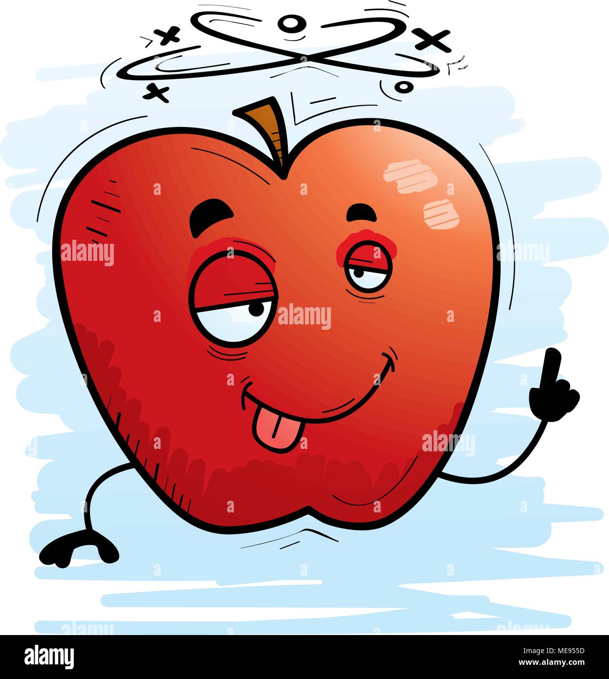 Cartoon apple drunk hi-res stock photography and images - Alamy