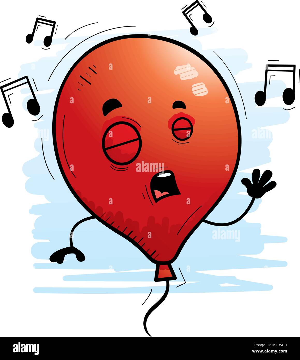 A cartoon illustration of a balloon singing Stock Vector Image & Art ...