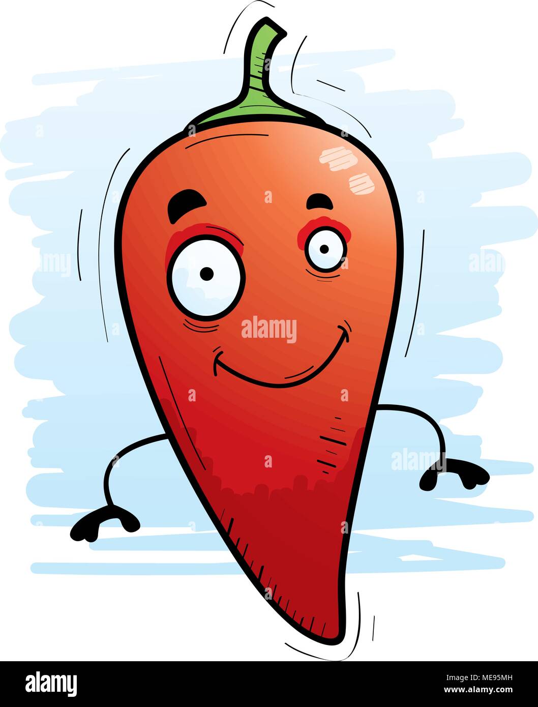 A cartoon illustration of a chili pepper smiling Stock Vector Image ...