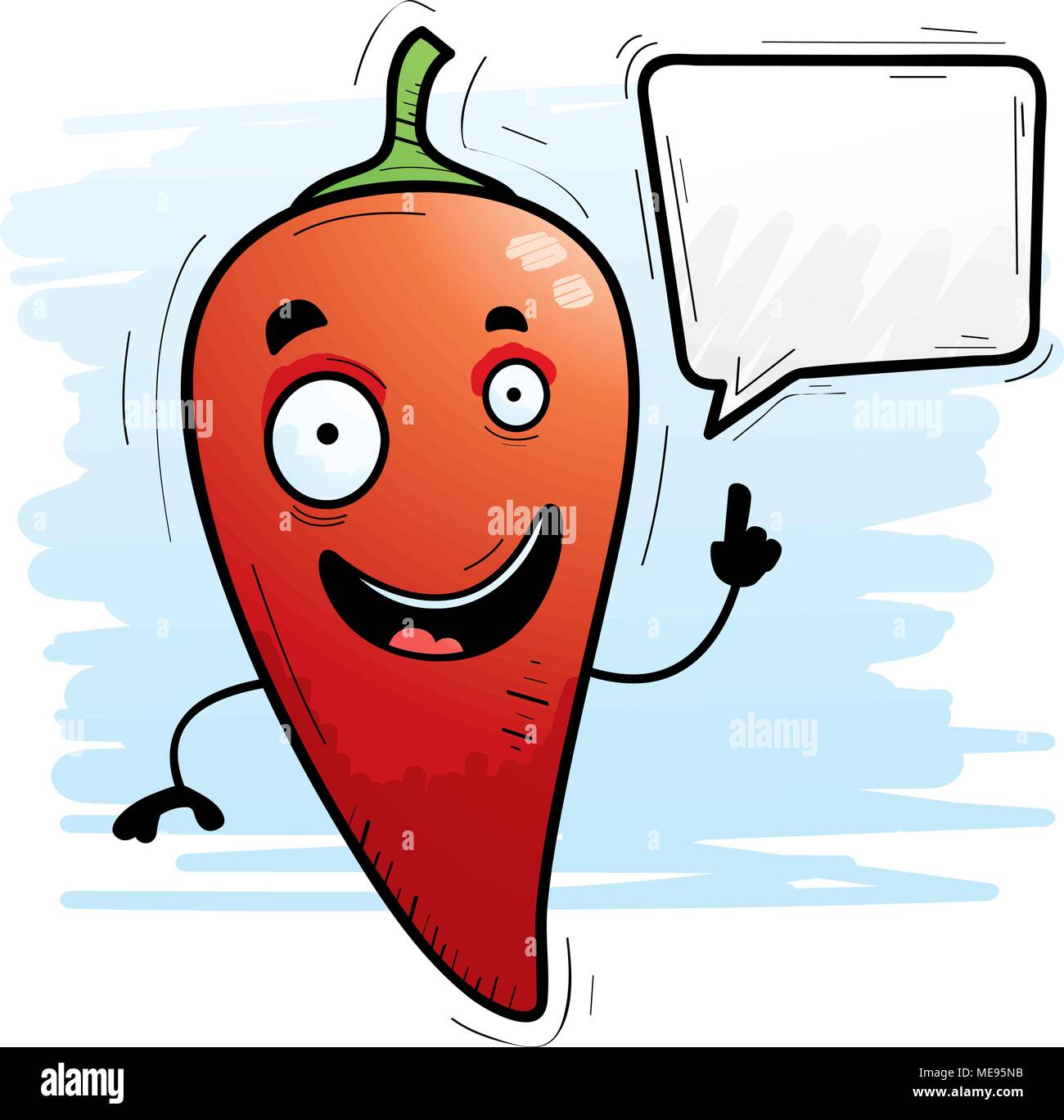 A cartoon illustration of a chili pepper talking Stock Vector Image ...