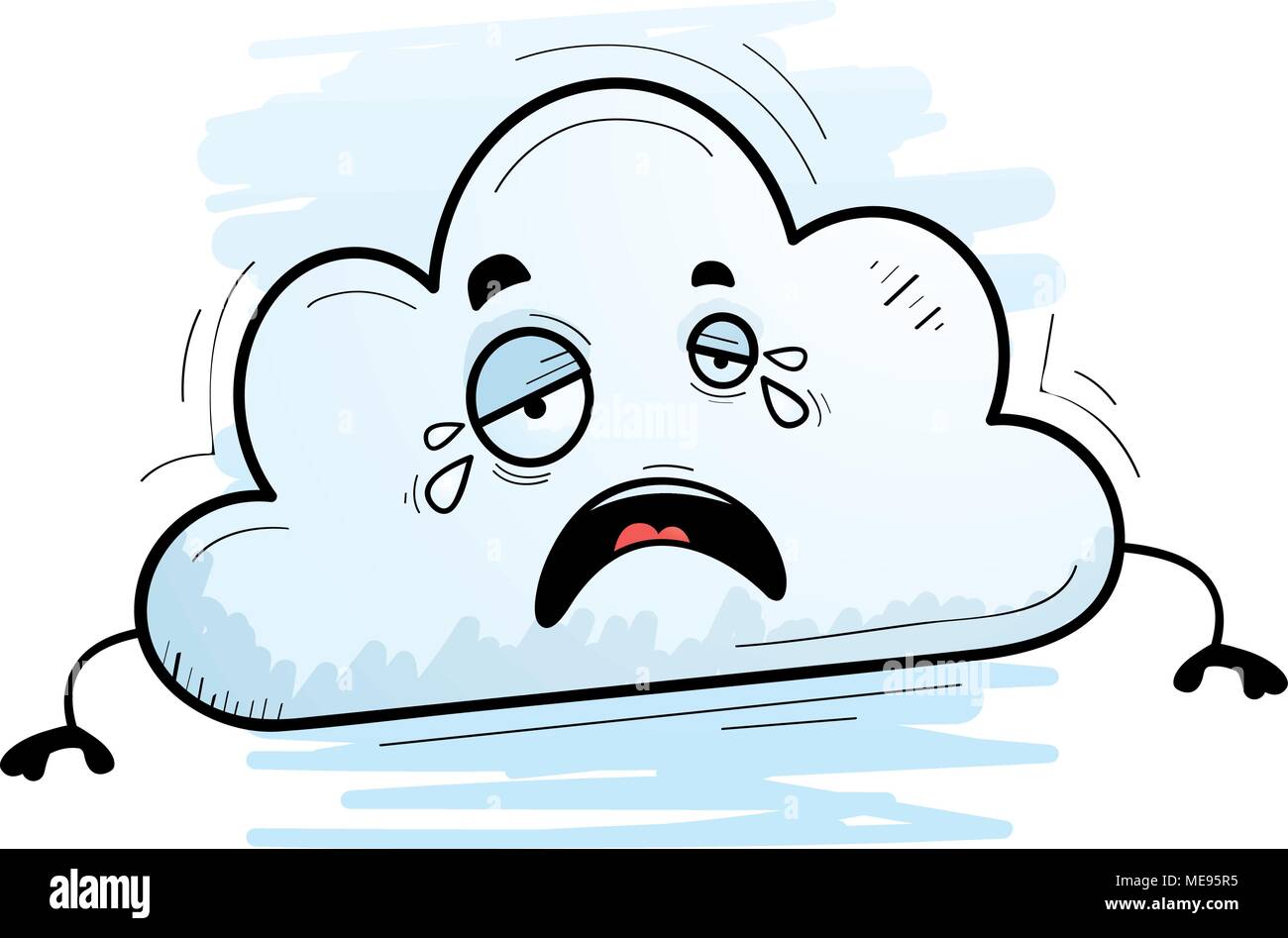 A cartoon illustration of a cloud crying Stock Vector Image & Art - Alamy