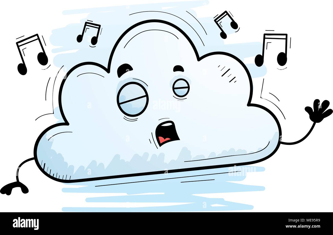 A cartoon illustration of a cloud singing Stock Vector Image & Art - Alamy