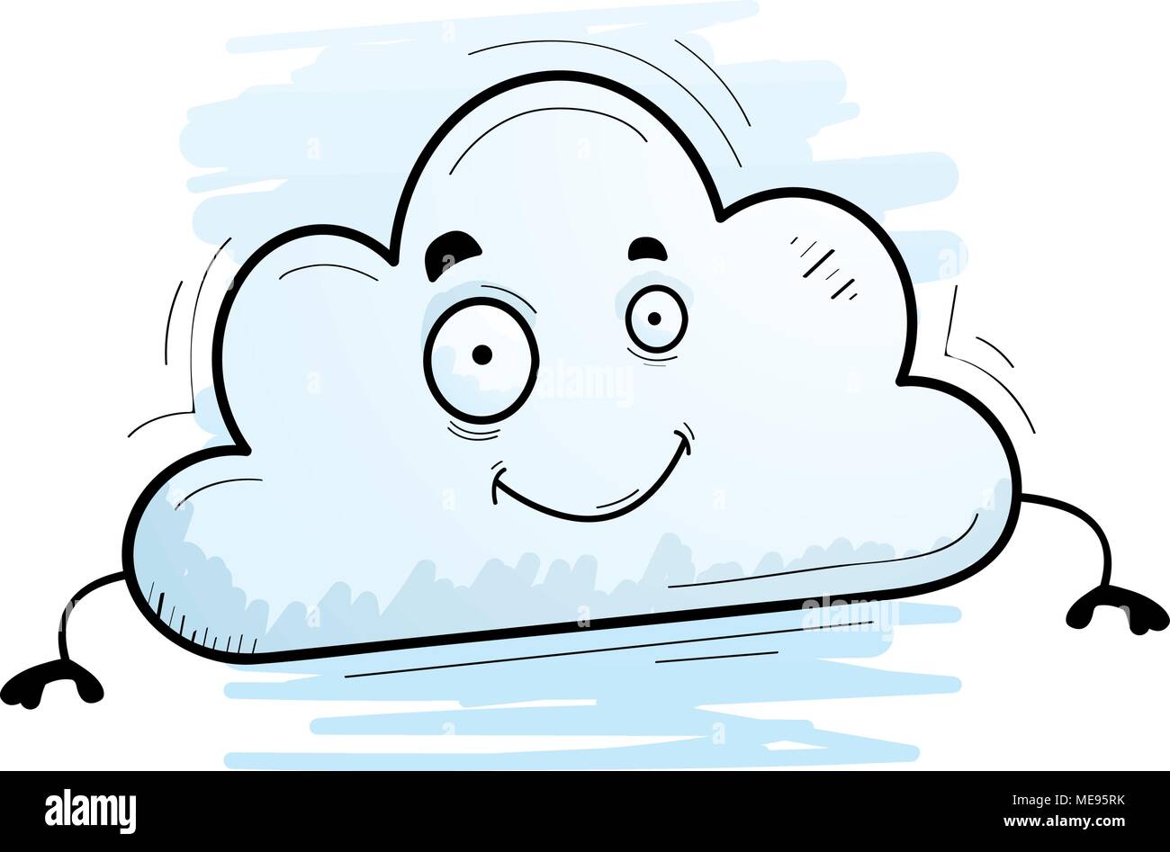 A cartoon illustration of a cloud smiling Stock Vector Image & Art - Alamy