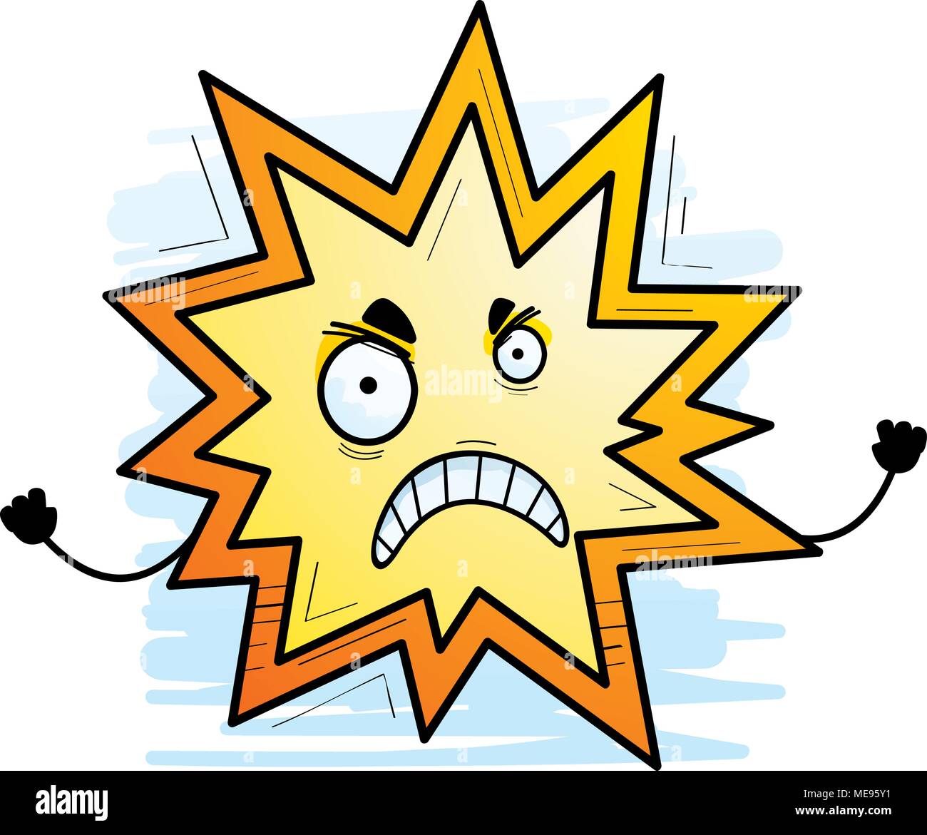 A cartoon illustration of an explosion looking angry Stock Vector Image ...