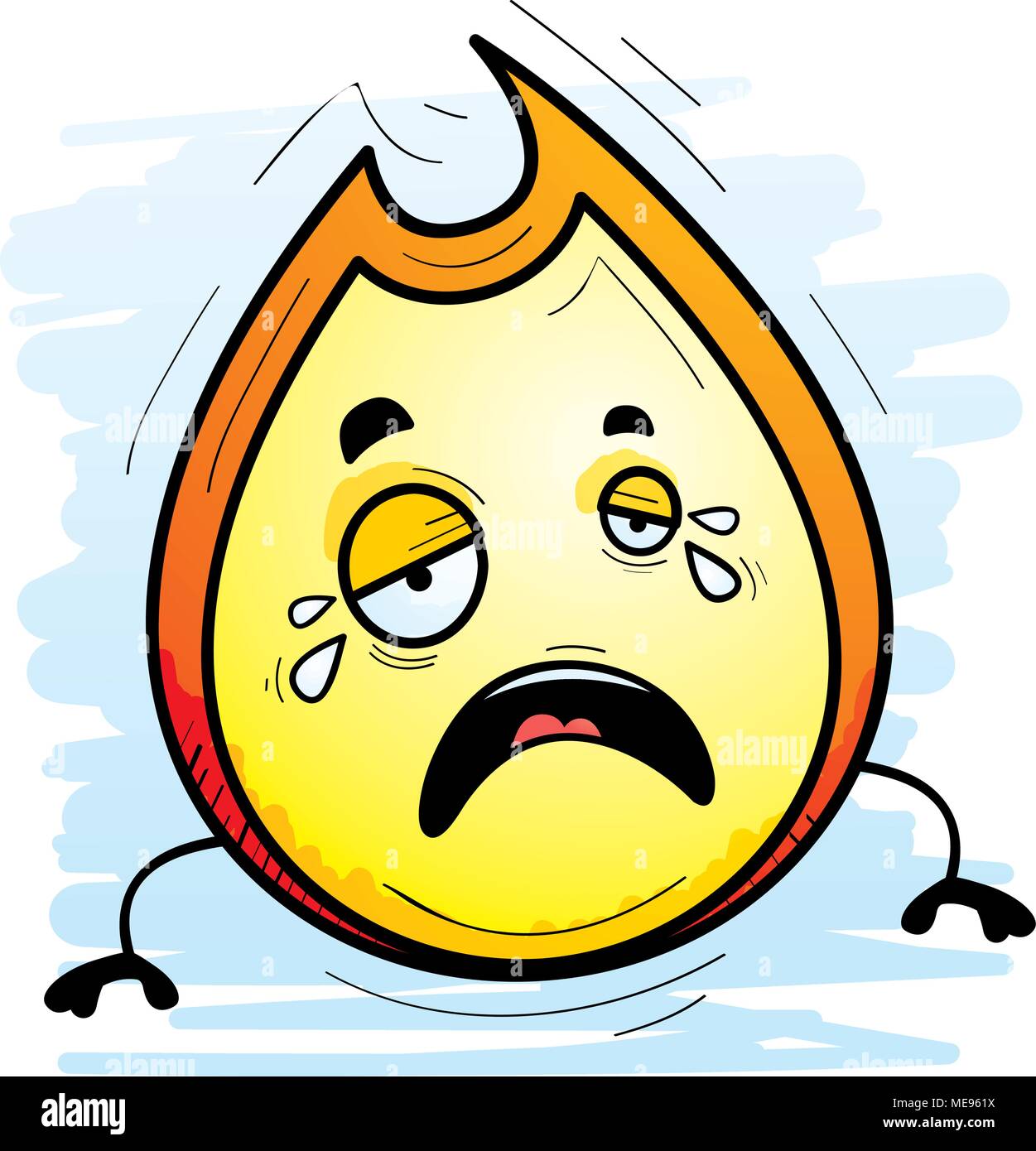 A cartoon illustration of a flame crying Stock Vector Image & Art - Alamy