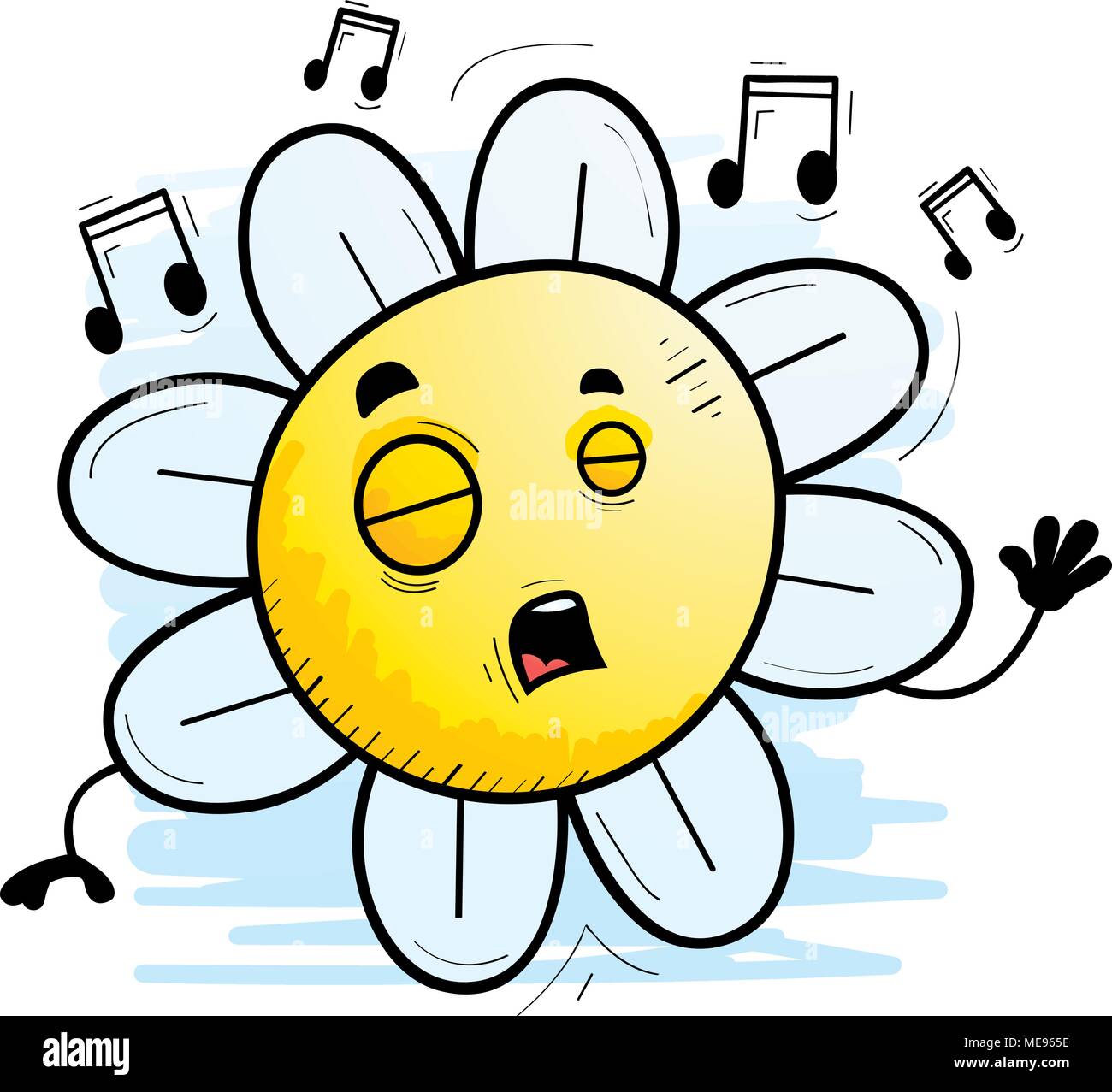 A cartoon illustration of a flower singing Stock Vector Image & Art - Alamy