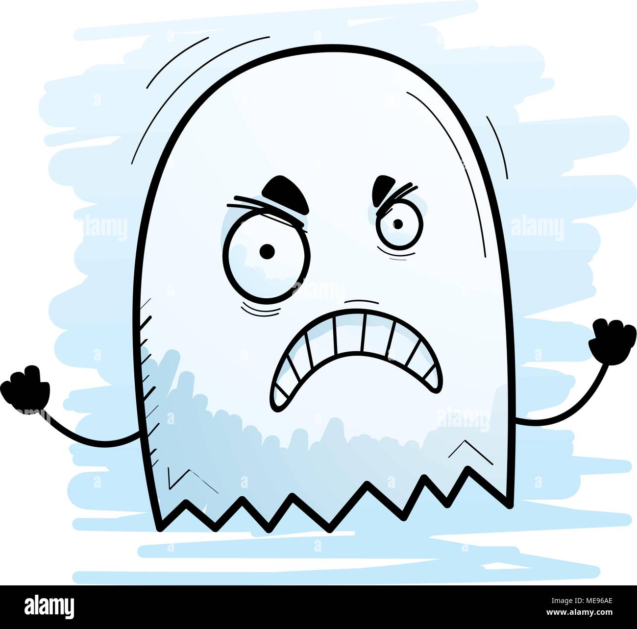 A cartoon illustration of a ghost looking angry Stock Vector Image ...