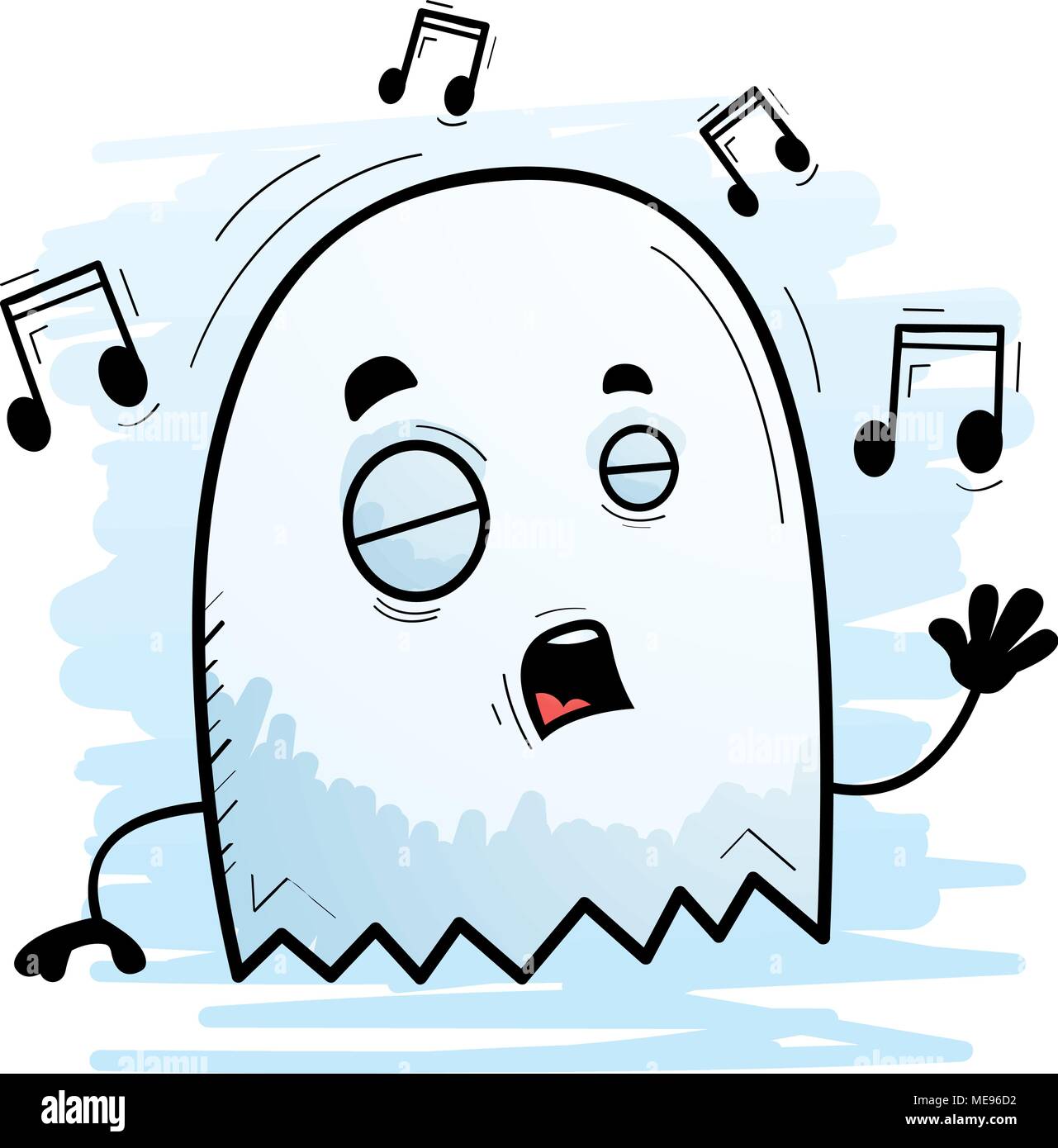 A cartoon illustration of a ghost singing Stock Vector Image & Art - Alamy