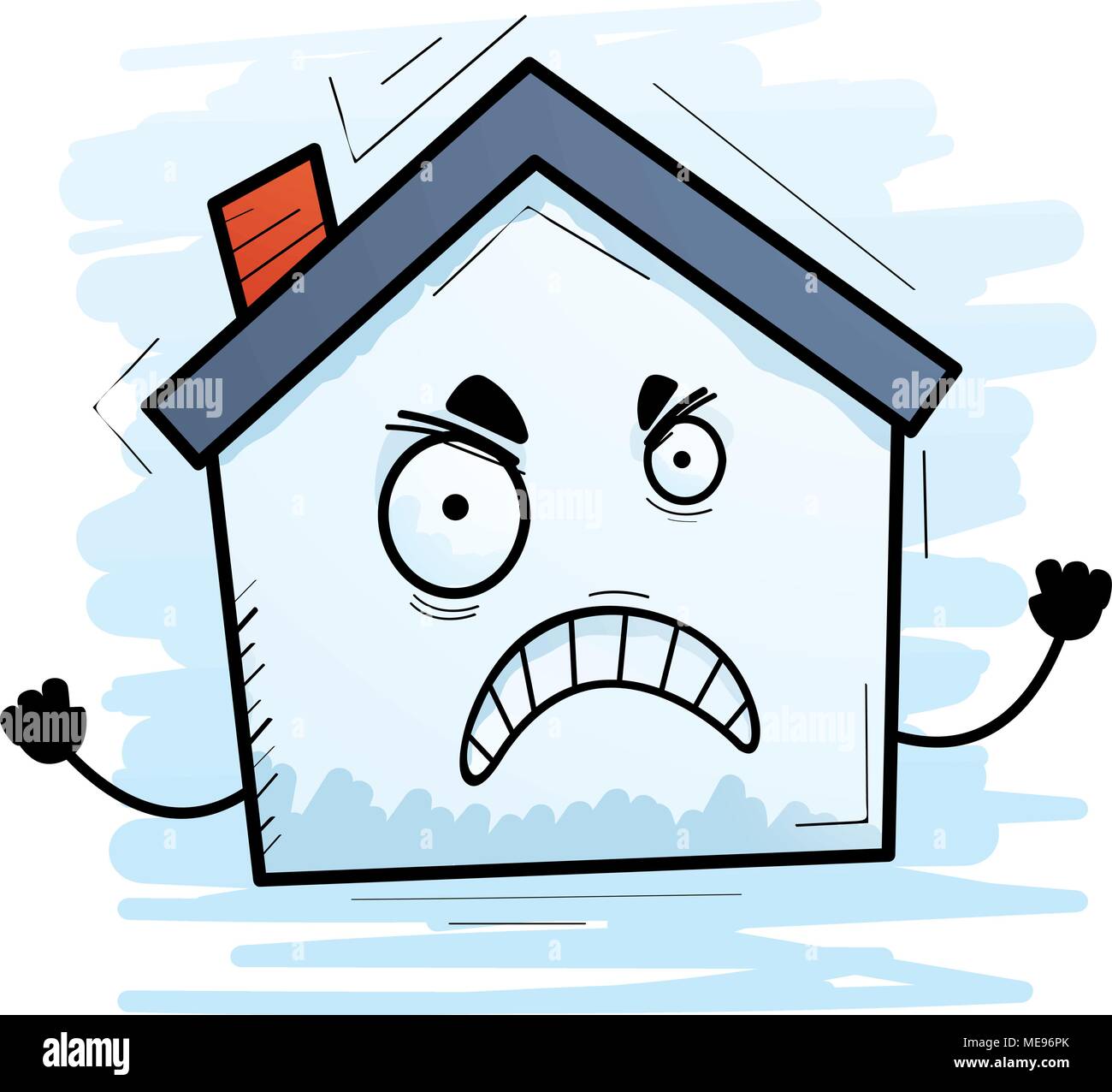 A cartoon illustration of a house looking angry Stock Vector Image ...