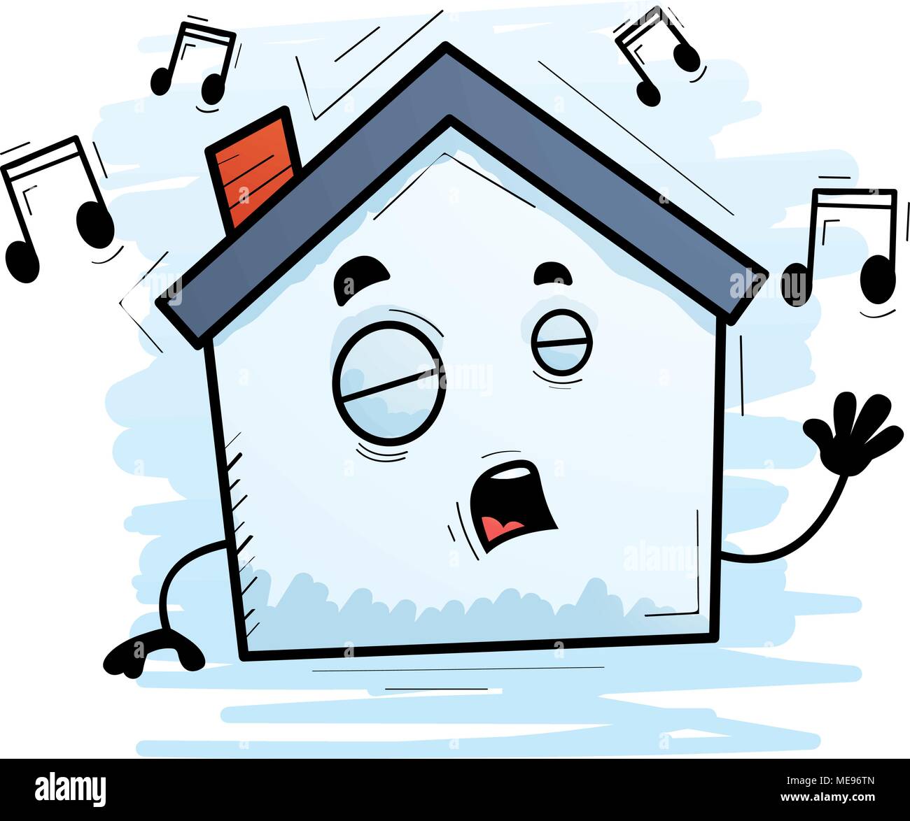 A cartoon illustration of a house singing Stock Vector Image & Art - Alamy