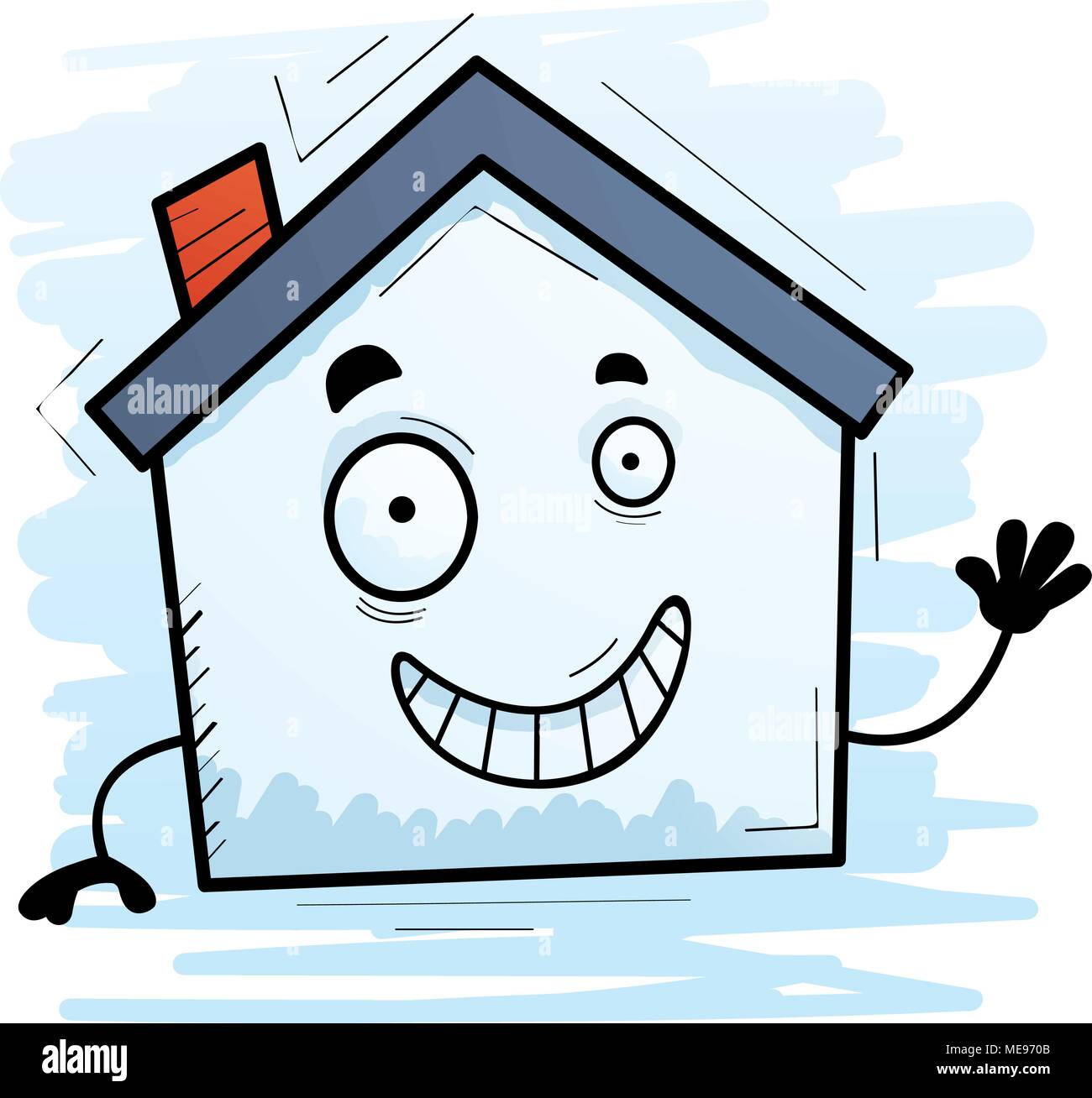 A cartoon illustration of a house waving Stock Vector Image & Art - Alamy