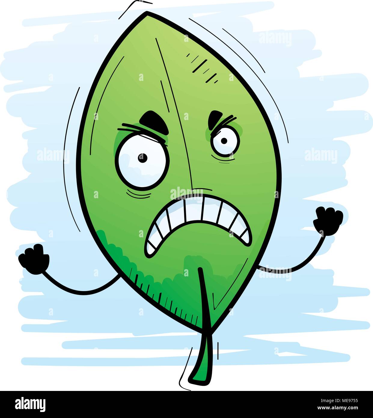 A cartoon illustration of a leaf looking angry Stock Vector Image & Art - Alamy