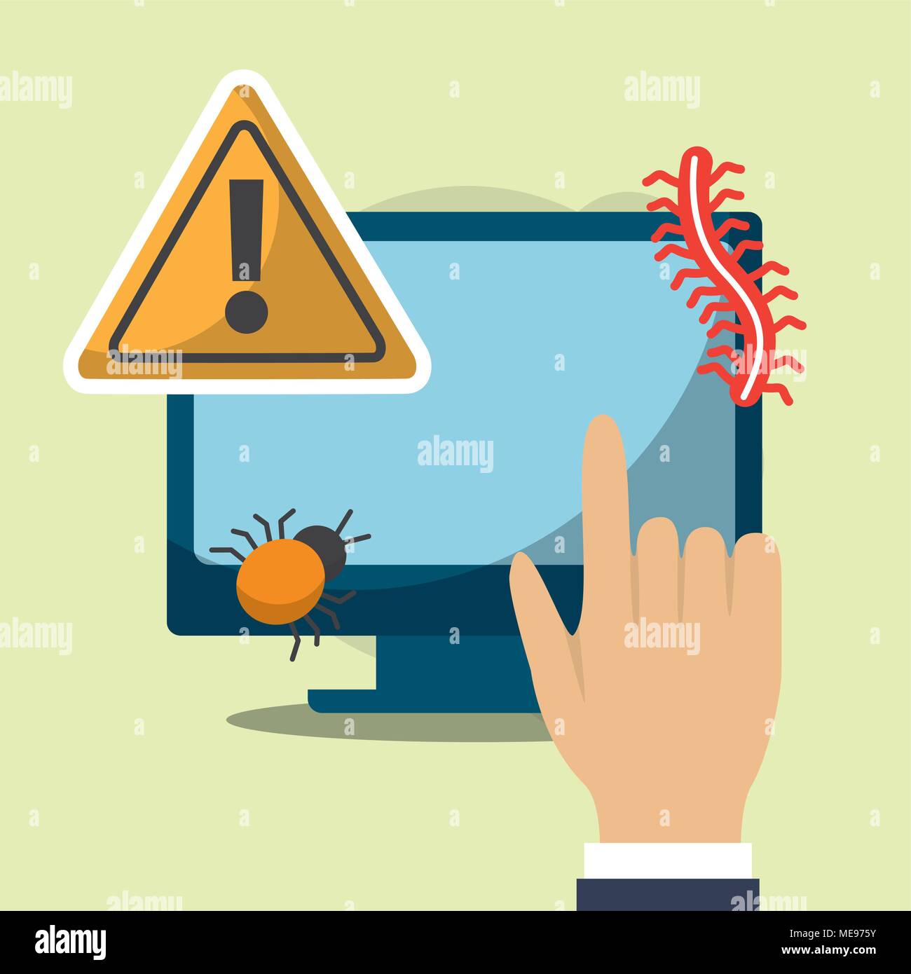 Internet security malware detected Stock Vector Images - Alamy