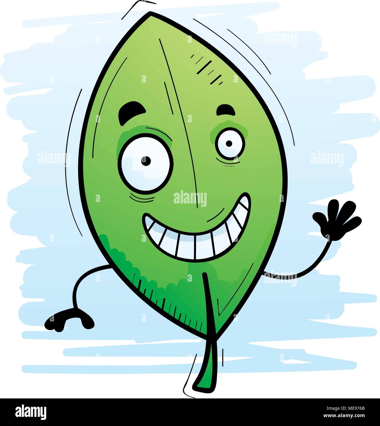 A cartoon illustration of a leaf waving Stock Vector Image & Art - Alamy