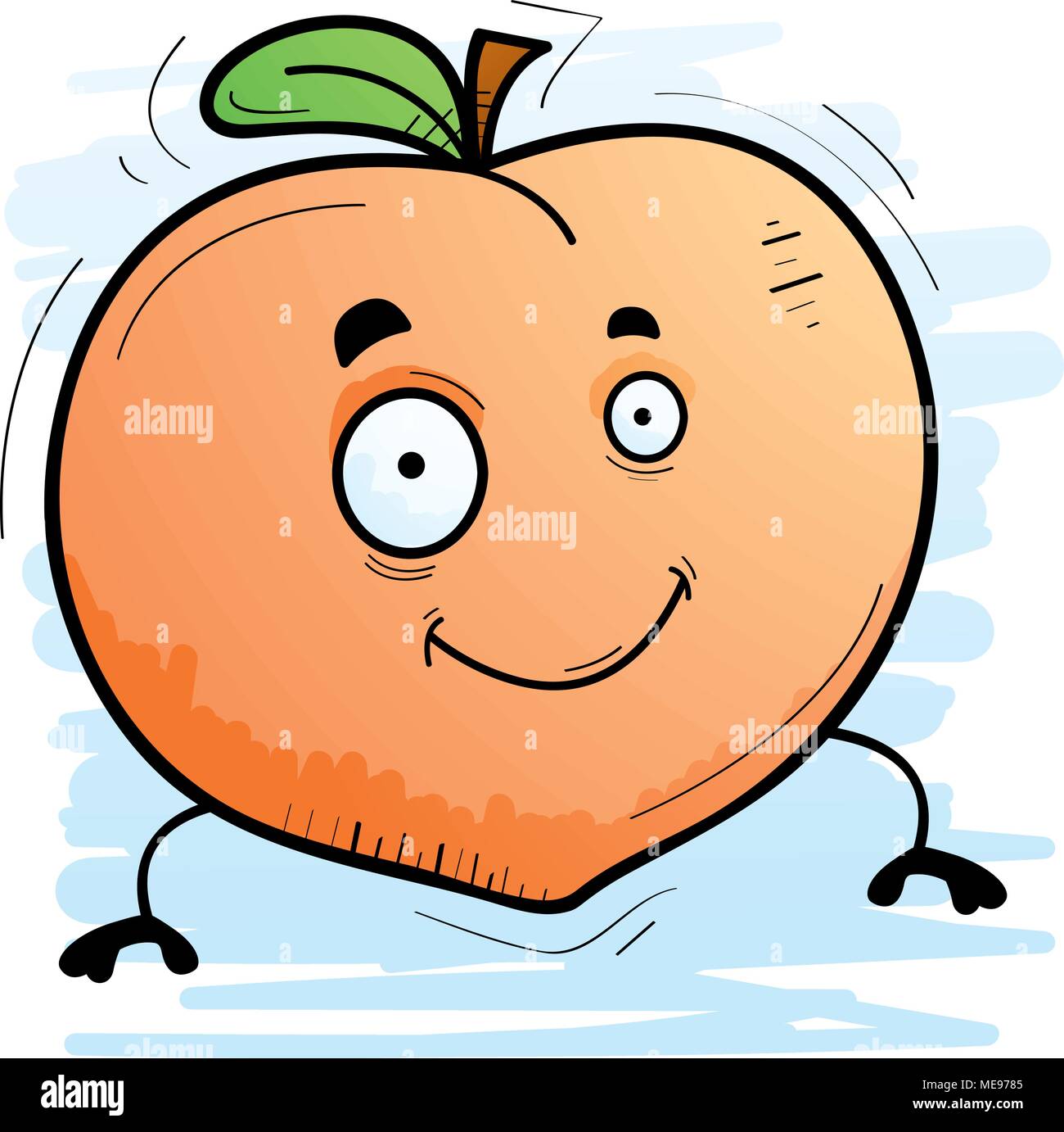 A cartoon illustration of a peach smiling Stock Vector Image & Art - Alamy