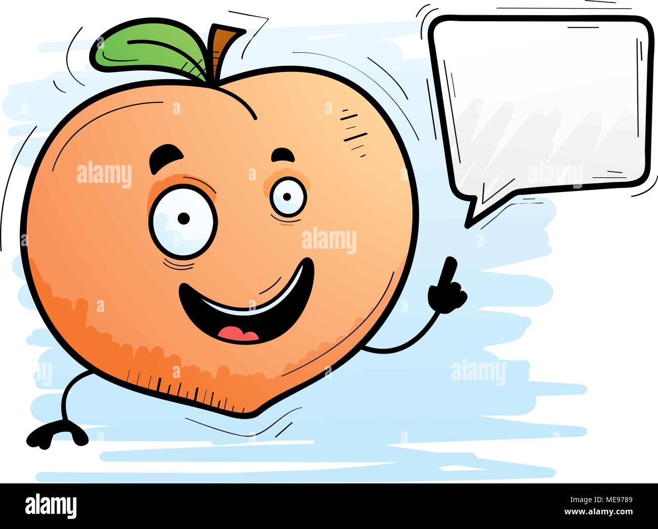 A cartoon illustration of a peach talking Stock Vector Image & Art - Alamy
